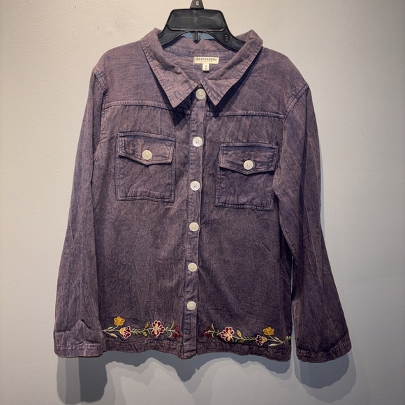 EARTHBOUND | Jackets & Coats | Earthbound Moon Phase Embroidered Jean ...